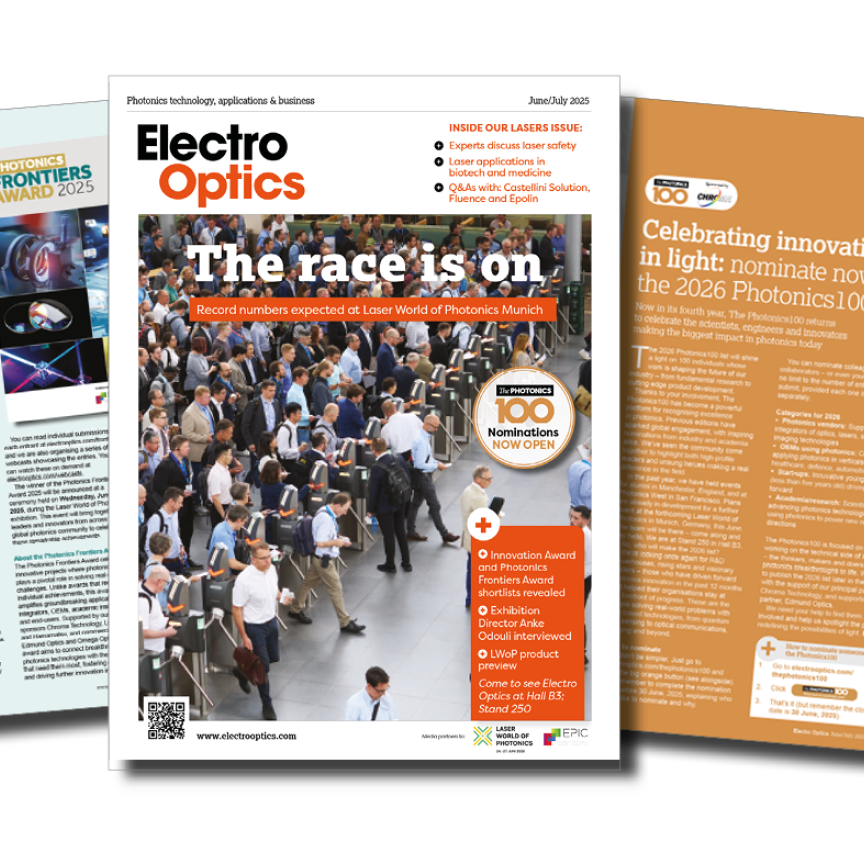 Out now: the Oct / Nov issue of Electro Optics: it just makes sense | Electro Optics